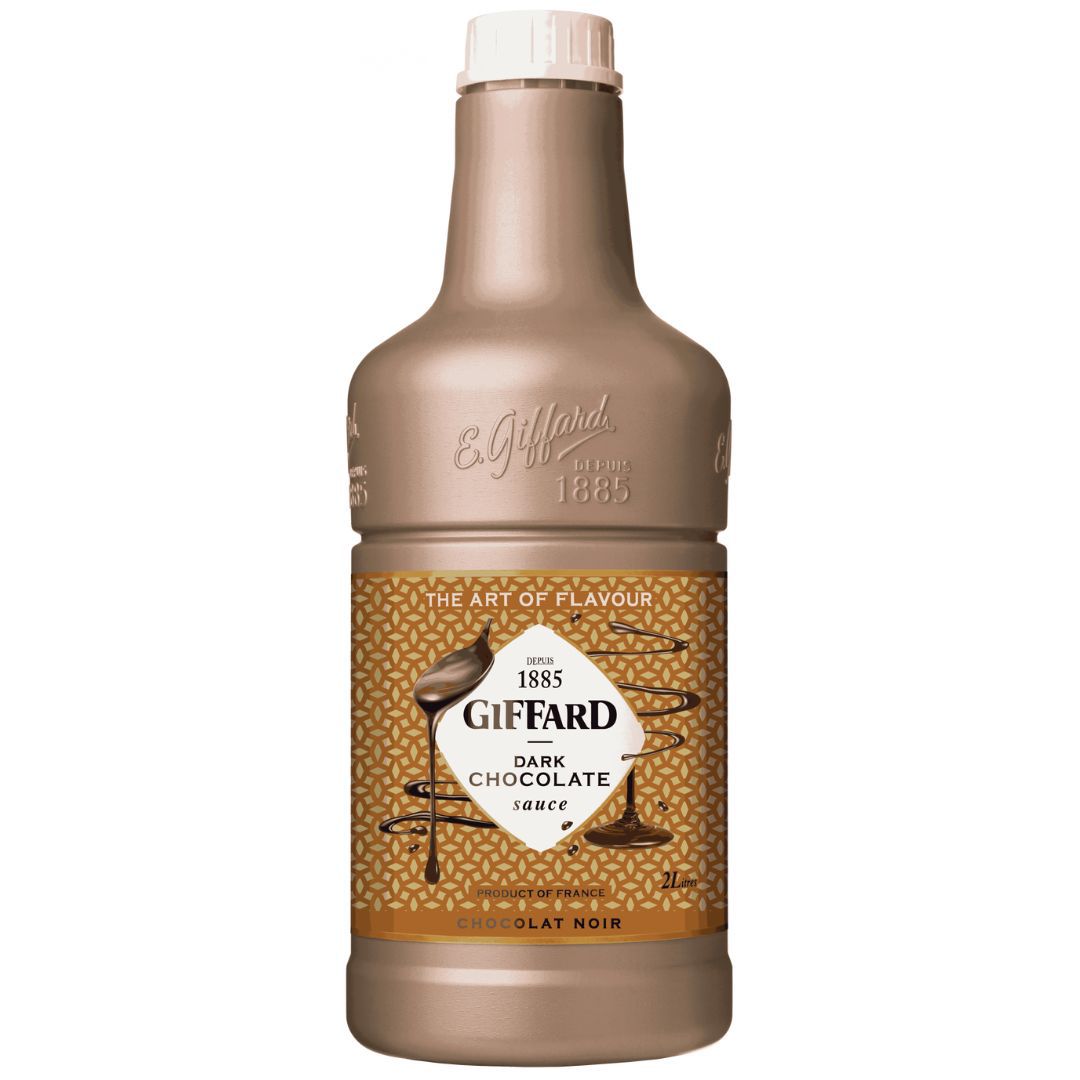 רוטב שוקולד מריר גיפארד 2 ליטר GIFFARD DARK CHOCOLATE | רטבים לקישוט ...